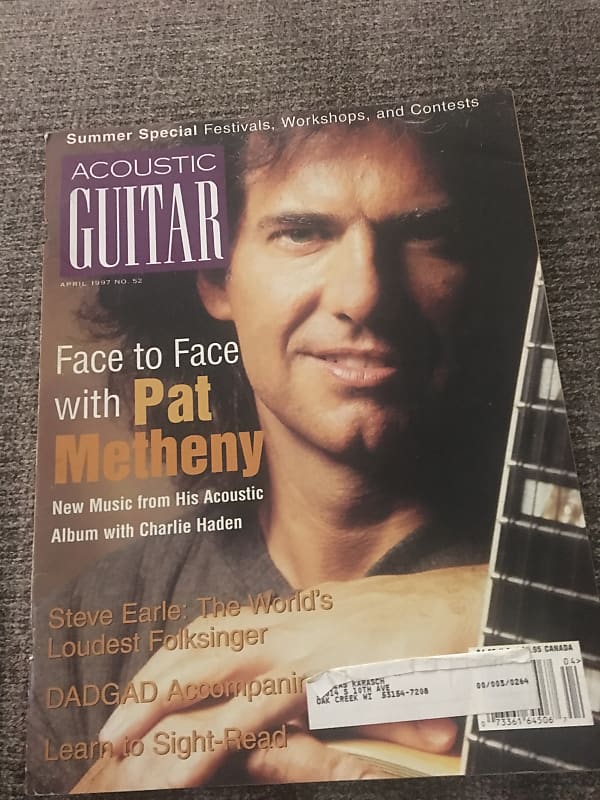 Acoustic guitar magazine April 1997 Pat Matheny Steve | Reverb UK