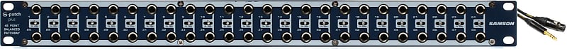 Samson S-Patch Plus 48-point Balanced Patchbay Bundle with | Reverb