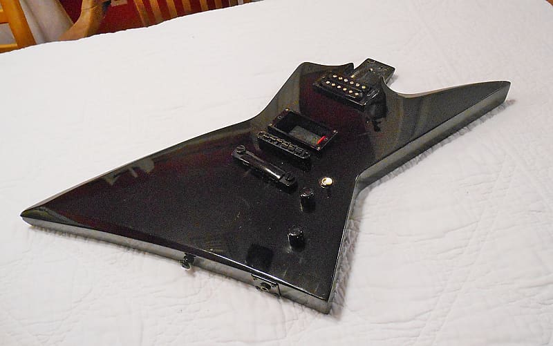 ESP LTD EX50 Guitar Body. Gloss Black. Heavy Relic. | Reverb