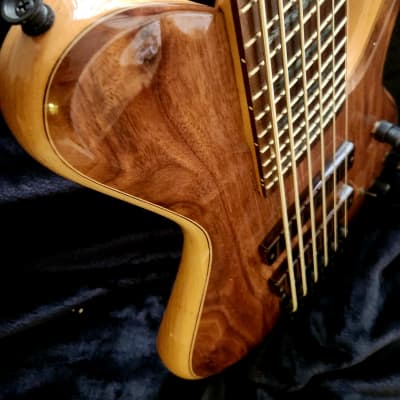 SJ Custom Guitars 6 string bass ,walnut, Ash, Bartolini, | Reverb