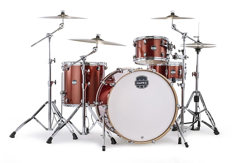 Mapex Mars Blood Orange Sparkle ROCK Drums Shell Pack Birch | Reverb