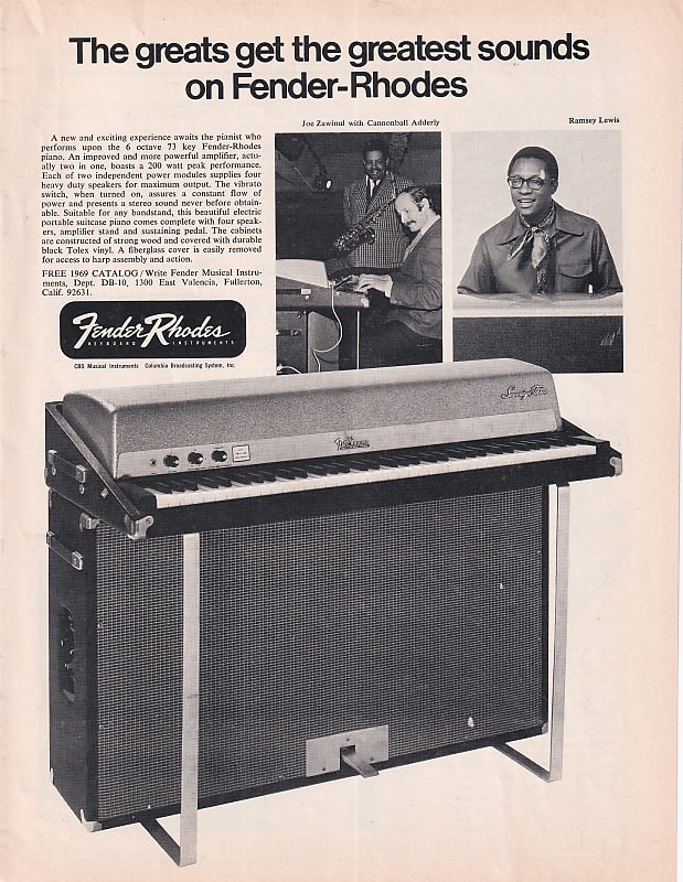 ORIGINAL 1969 FENDER RHODES AD | Reverb