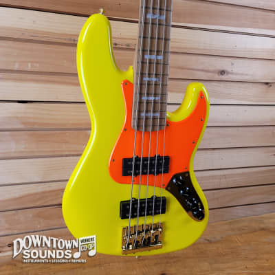 Fender Mononeon Jazz Bass V Neon Yellow | Reverb