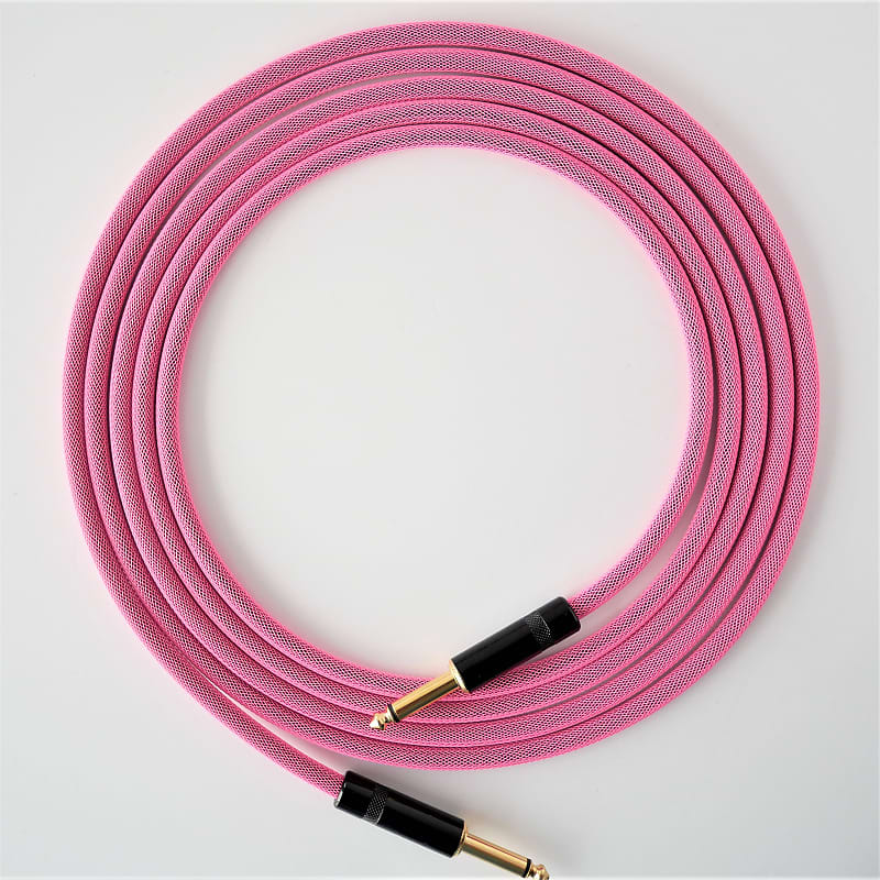 JS 10 ft. New Mogami 2524 Inst. Cable, Pink TFlex, Rean | Reverb