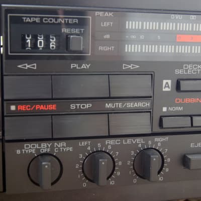 Vintage 80s Yamaha KX-W500 dual cassette deck, in original | Reverb
