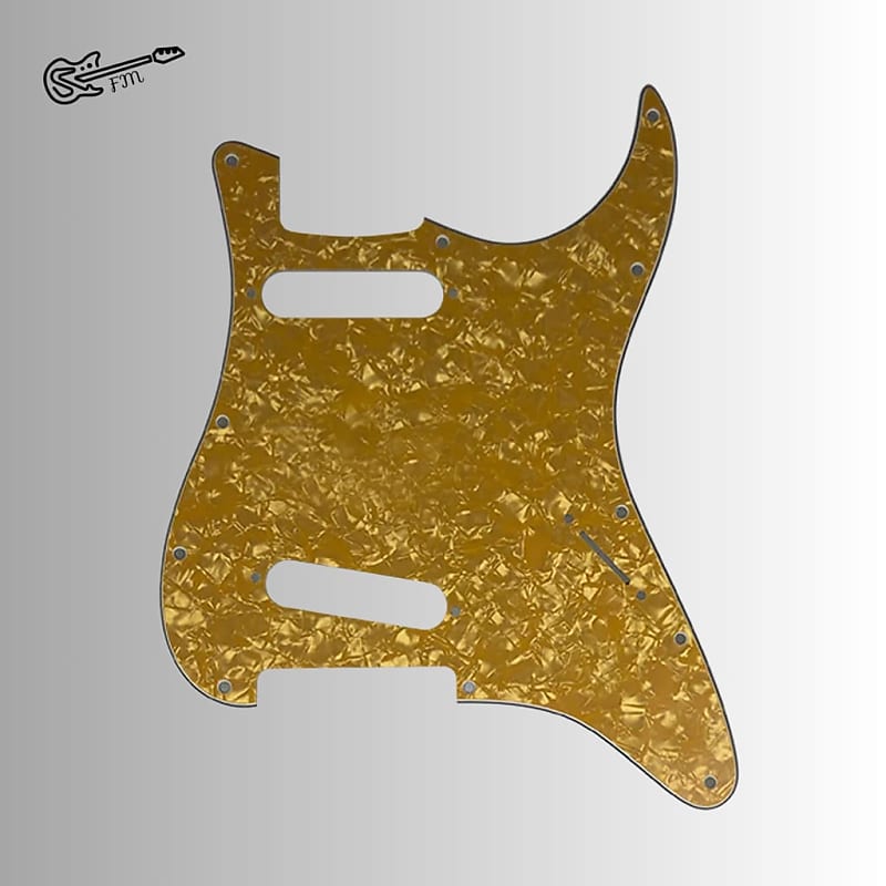 Golden Pearl SS Strat Style Pickguard-Golden Pearl | Reverb
