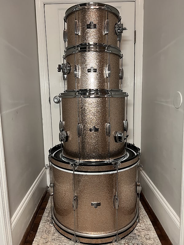 Reverie drums Champagne sparkle 4 piece birch kit | Reverb