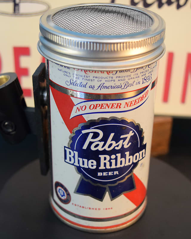 Lo Fi Beer Can Microphone - No Opener Needed Pabst Blue | Reverb