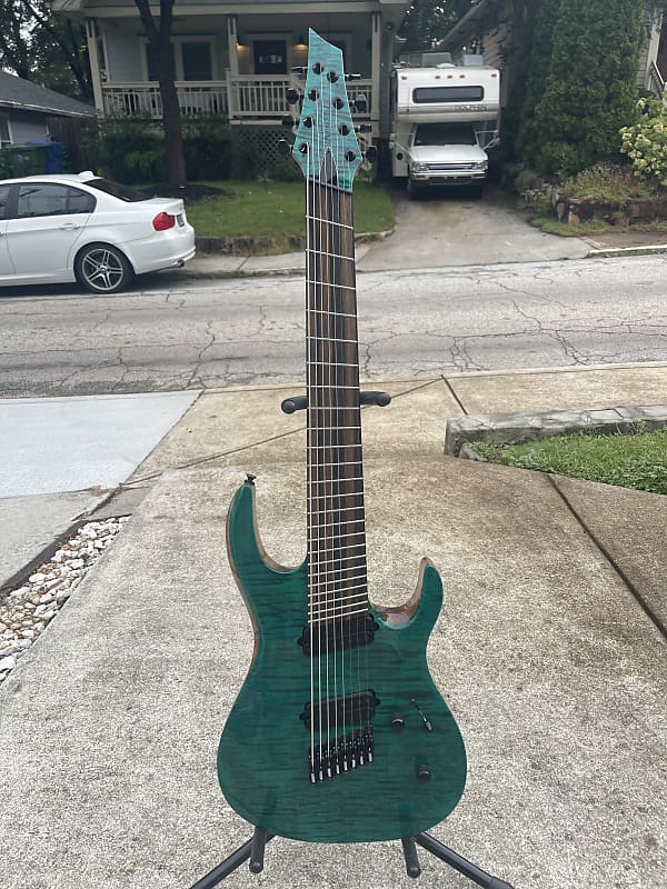 Kiesel DCM800 multi-scale - Teal flame maple top | Reverb