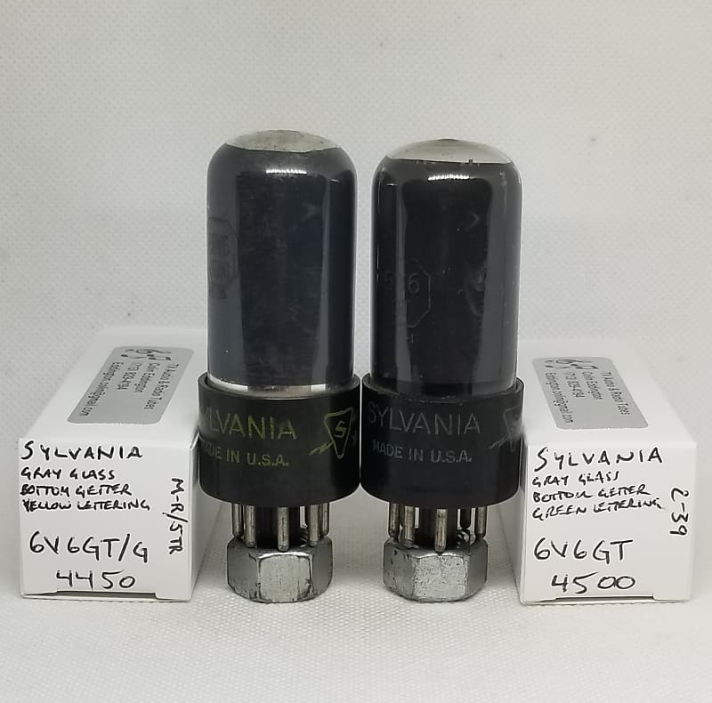 Sylvania 6V6GT Gray Glass Almost Perfectly Matched (1.1%) | Reverb