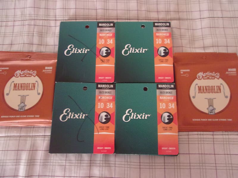 6 New Sets of Mandolin Strings/ 4) 80/20 Bronze Light 10-34 | Reverb