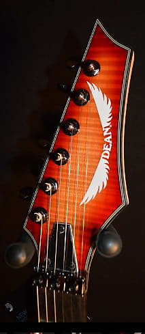 Dean Custom C350 Floyd Trans Amberburst Electric Guitar! | Reverb