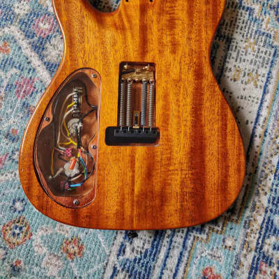 FULLY LOADED Warmoth Telecaster Body: Mahogany Carved Top | Reverb