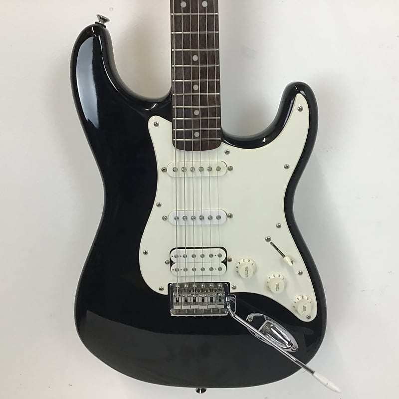 Used Squier STARCASTER STRAT Electric Guitars Black | Reverb