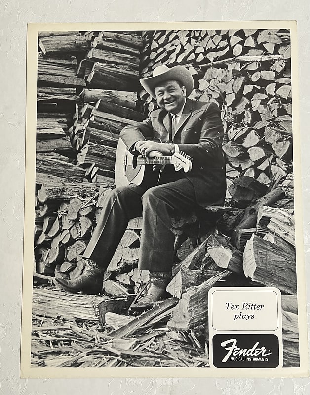 Fender Tex Ritter 60s 8x10 glossy photo | Reverb