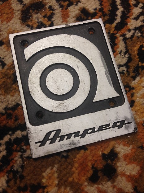 Ampeg Metal Name Plate Logo Very Rare Wow! | Reverb