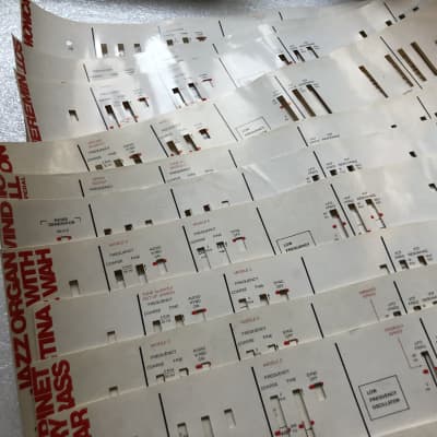 Arp Odyssey 20 Patch Sheets original 70s Rare | Reverb