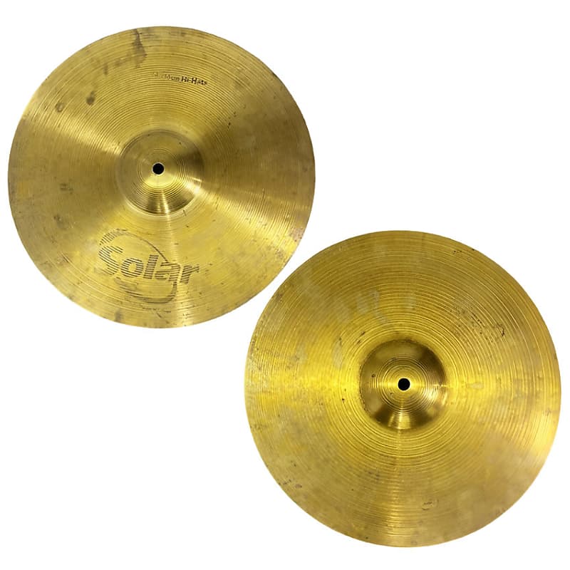 Used Sabian Solar Hi Hat Cymbals 14" - Good | Reverb