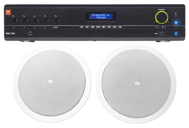 JBL VMA1240 Commercial/Restaurant 240W 70v Amplifier+(2) 6.5" | Reverb