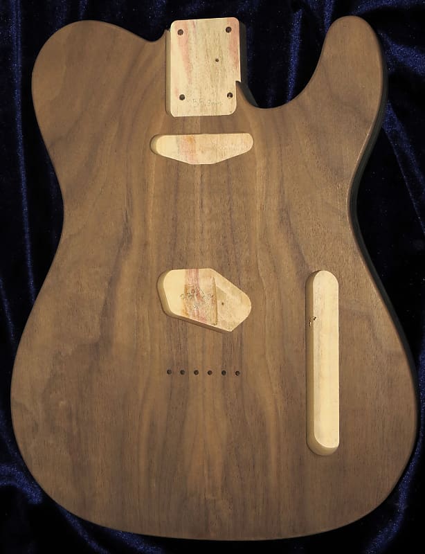 Black Walnut Top \ Aged Aspen Telecaster Tele Body 4lbs 7oz | Reverb