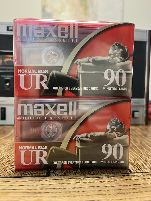 Maxell UR 90 Normal Bias Cassette 2 Pack 2000’s - Red | Reverb