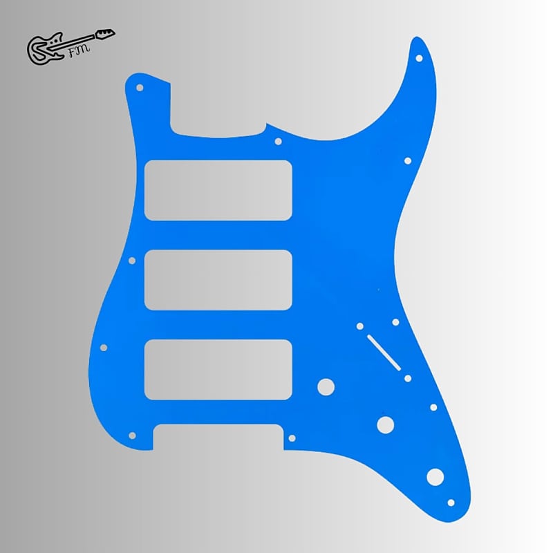 4 Ply Blue 3 P90s 11 Screw Holes Strat Style Pickguard | Reverb