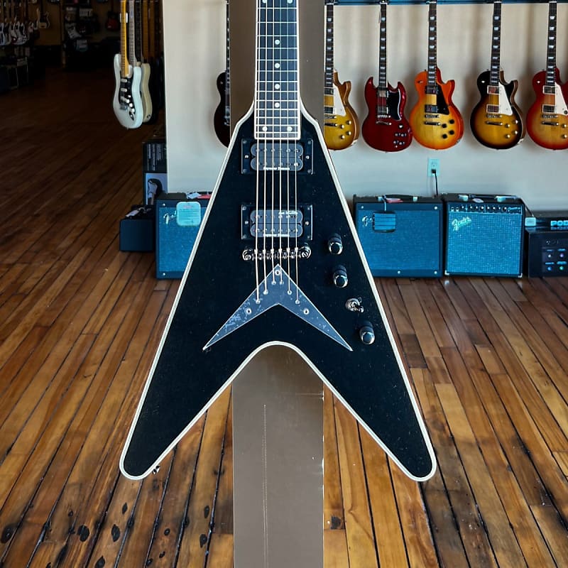Dave Mustaine Flying V Custom - Black Metallic | Reverb