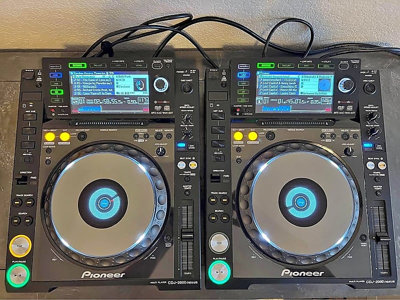 Pair (2) Pioneer DJ CDJ-2000 nexus CDJ USB Digital Turntable | Reverb