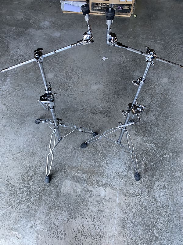 Roland Set of 2 Roland boom arm tom stands with tom mounts | Reverb