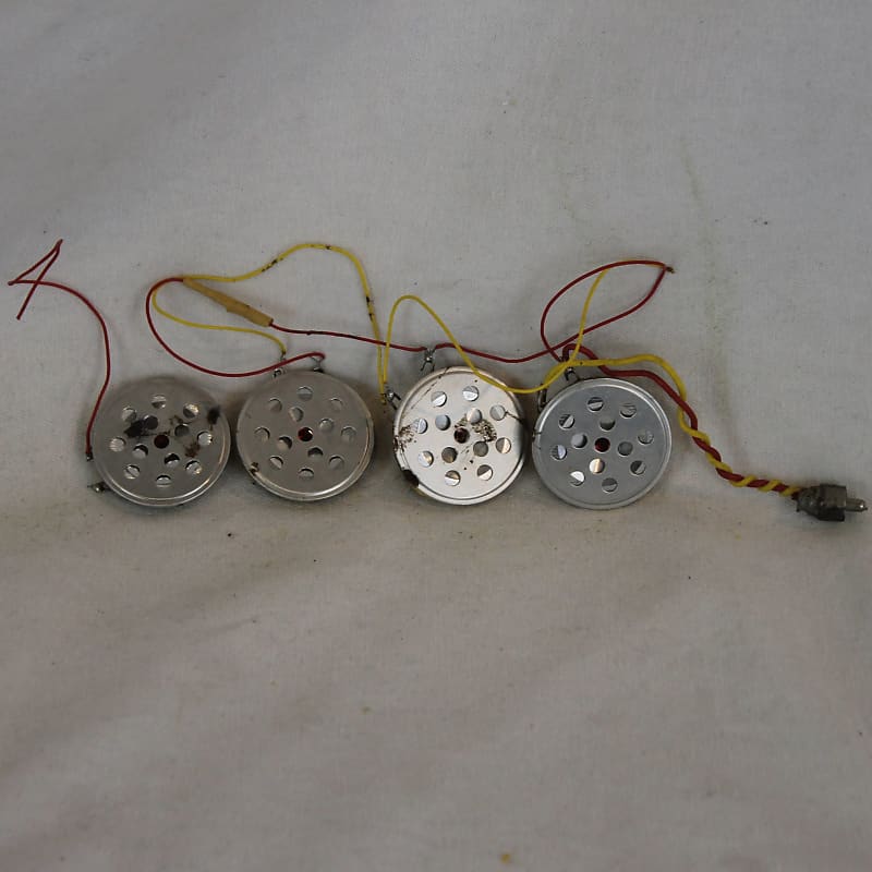 Lot of Four Brush Electronics Accordion Lapel Microphones | Reverb