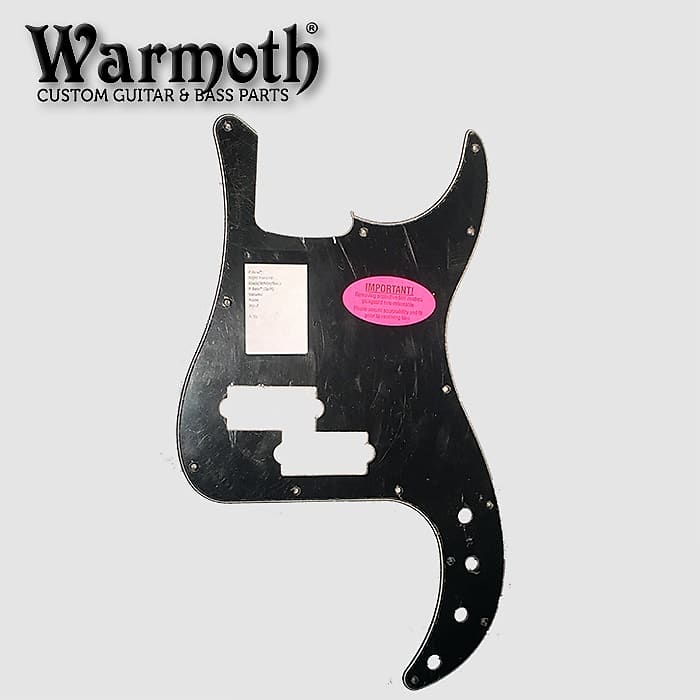 Warmoth Custom BLACK FOUR-HOLE P-Bass Pickguard for PJ | Reverb