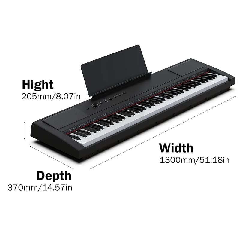 88 Key Digital Piano Keyboard with Semi Weighted Keys, 5 | Reverb
