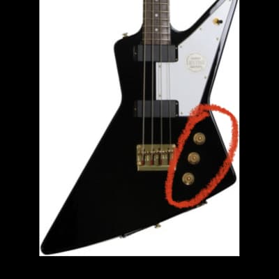 Epiphone Korina Explorer Bass Original Gold Knobs | Reverb