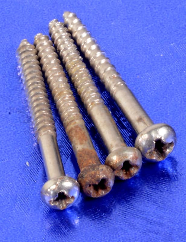 4 Vintage Fender Telecaster Neck Pickup Mounting Screws Used | Reverb