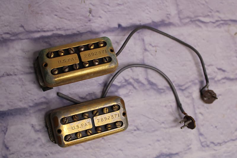 Vintage 1966 Gretsch Filtertron Pickup Set -Gold - 4.1k & | Reverb