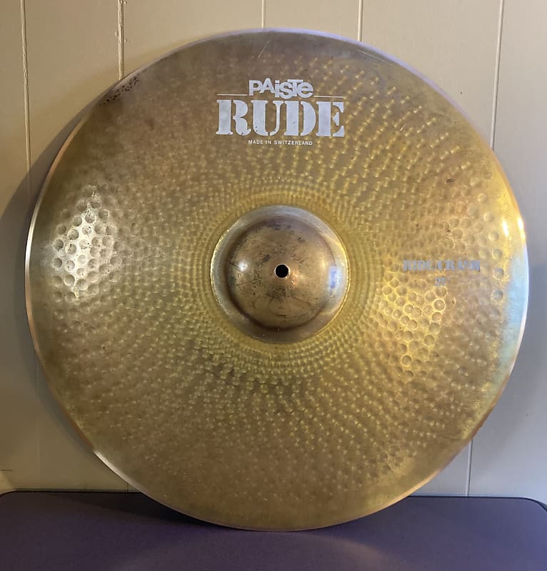Paiste Rude 21” Ride crash “Rare size” 1984 era 1984 | Reverb