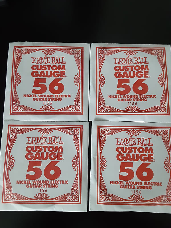 Ernie Ball Custom Gauge 56 Single String Pack Of 4 | Reverb