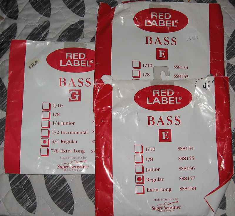 Super Sensitive Red Label 3/4 upright bass violin - bass | Reverb