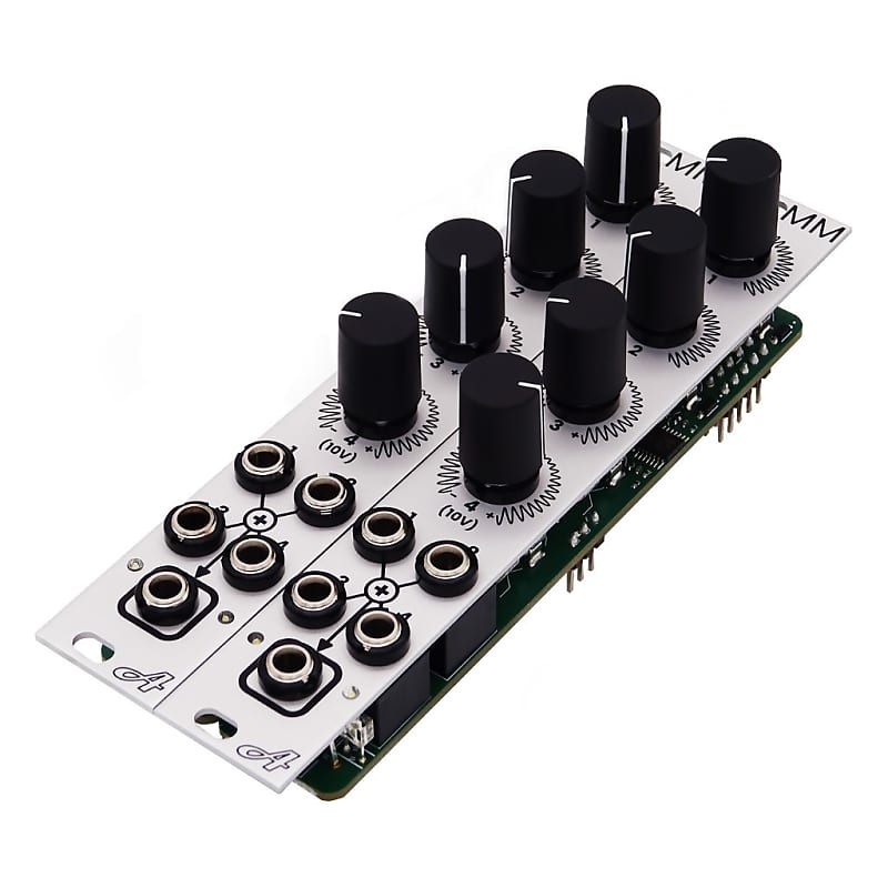 AtoV Project MMx2 Eurorack Mixer Utility Module (Silver) | Reverb