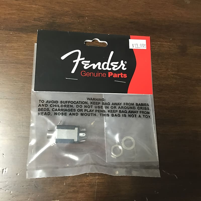 Fender 1/4" Jack with Battery Switching Pin and Mounting | Reverb