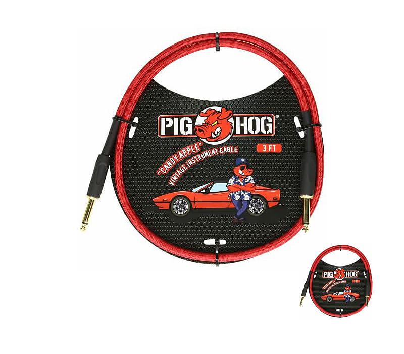 New - Pig Hog PCH3CA "CANDY APPLE RED" 3FT PATCH CABLE | Reverb