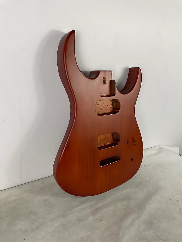 Matte Finish Mahogany Wood Guitar Double Cutaway Body, HH | Reverb