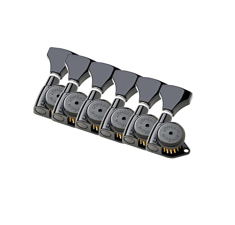 Hipshot 6K1GL0B-STAG Black Staggered Open Grip-Lock Guitar | Reverb