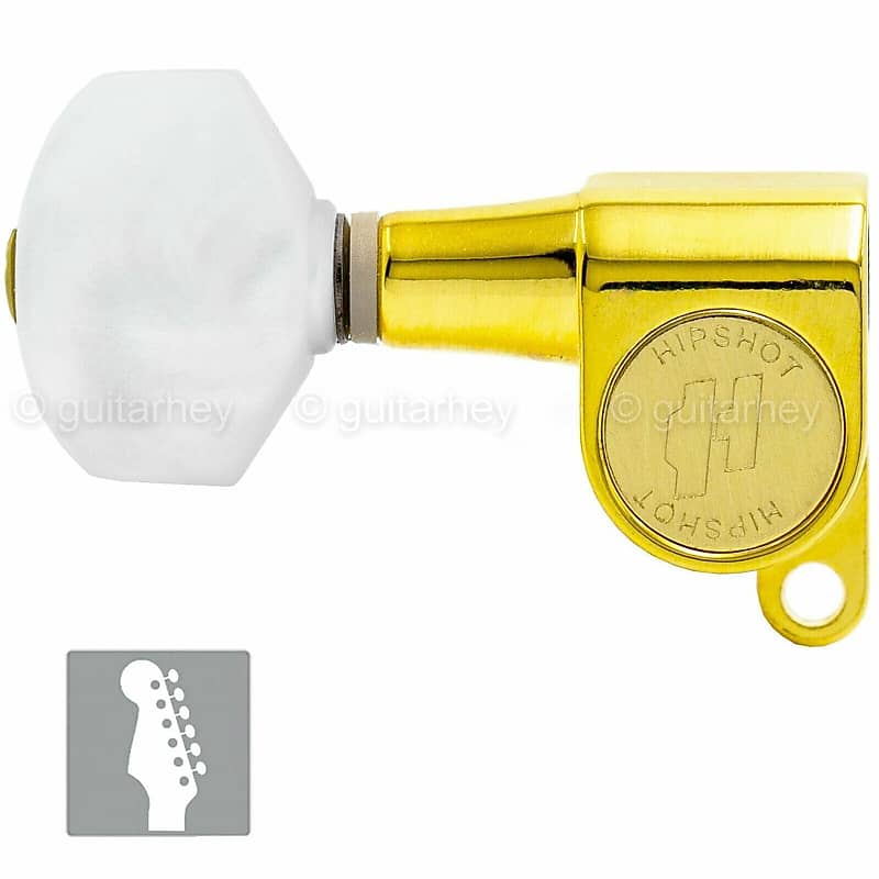 Hipshot Mini Tuners Set 6-In-Line Non-Staggered Keys TREBLE | Reverb