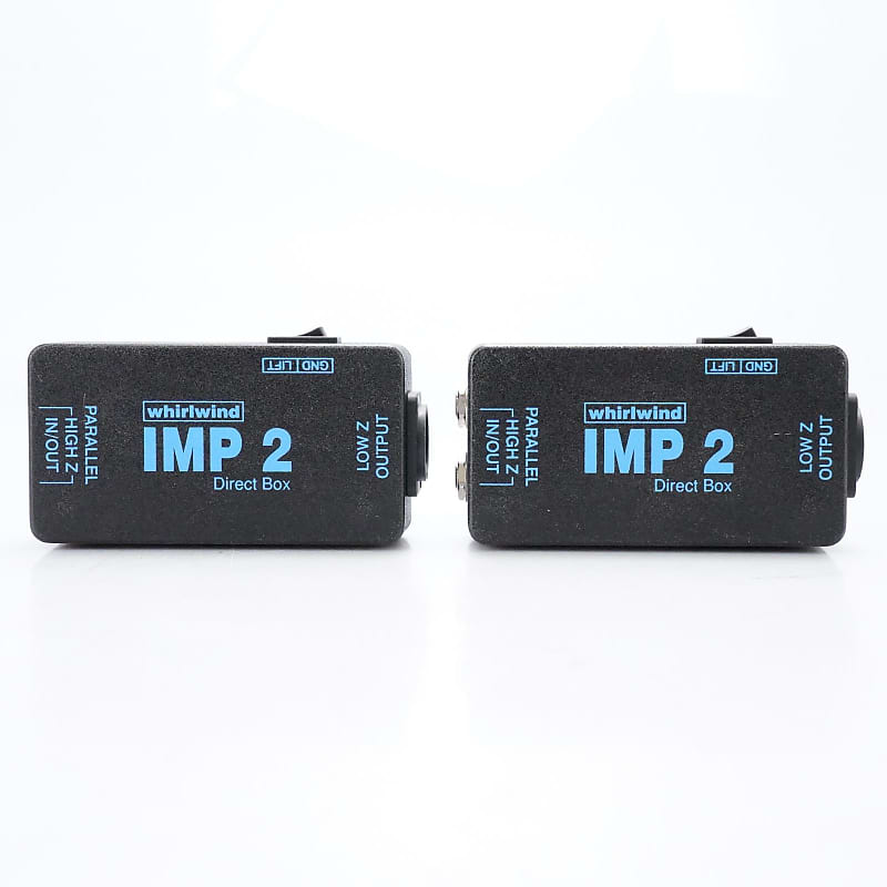 2 Whirlwind IMP 2 Passive Direct Boxes DIs w/ XLR cables | Reverb