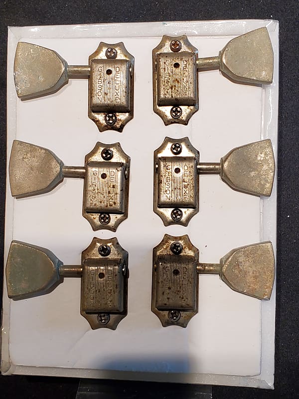 (#T28) Gibson Deluxe Kluson Double Line Tuners Metal Keystone | Reverb