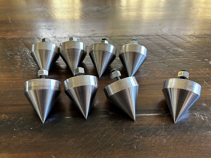 Larges Stainless audiophile isolation points feet spikes- two | Reverb