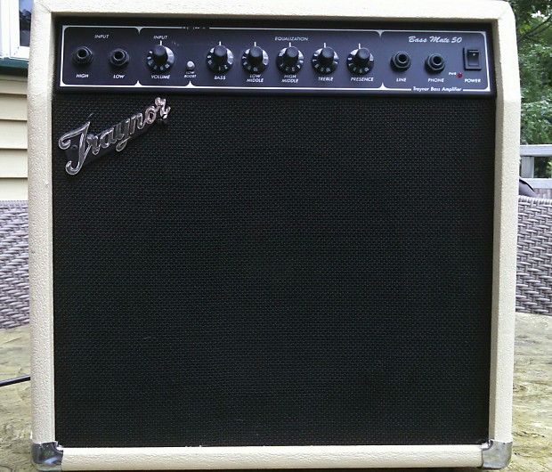 Traynor Bass Mate 50 Bass Mate 50 1990's Blonde Tolex. Cab | Reverb