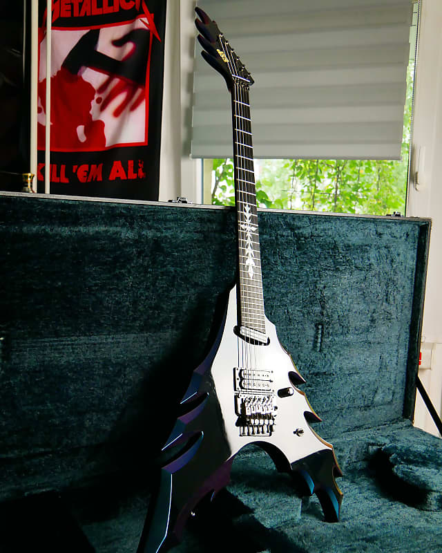 ESP Arrow Custom Shop 2012 - Black Maziora Andromeda | Reverb