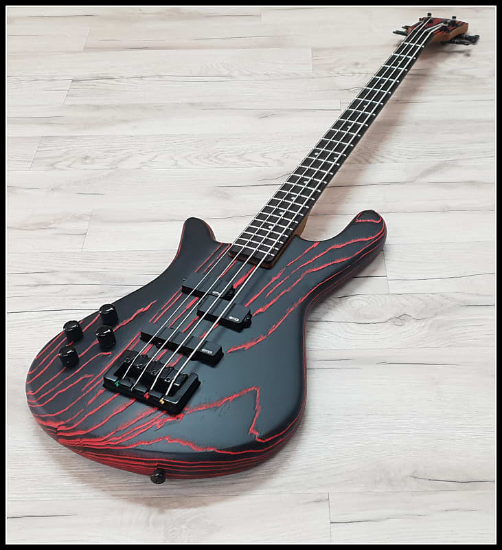 Spector NS Pulse 4 Carbon Series, Cinder Red, Lefthand | Reverb
